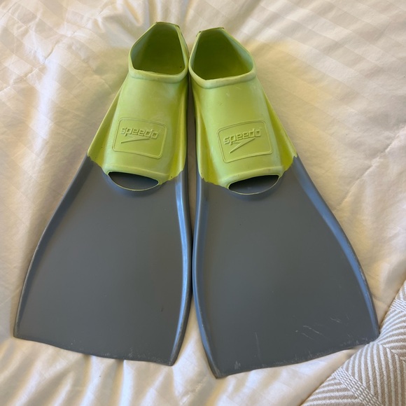 Speedo | Swim | Speedo Swim Fins In Lime And Gray | Poshmark